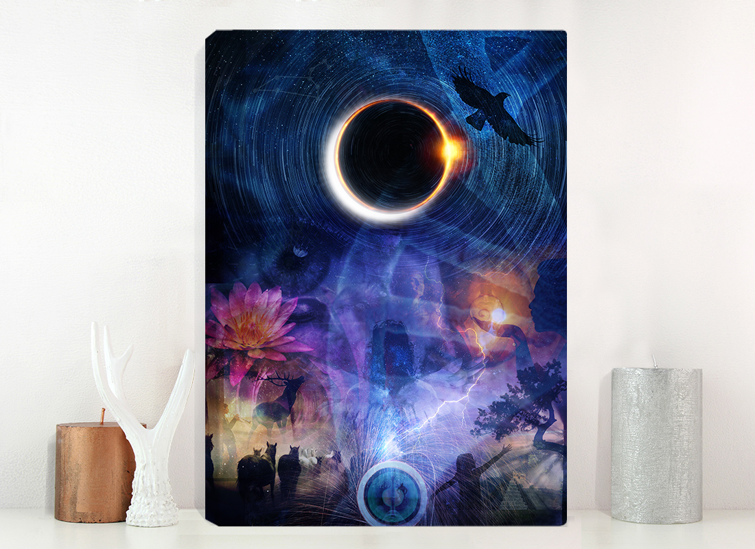 Solar Eclipse – Archival canvas print | Crow Creative